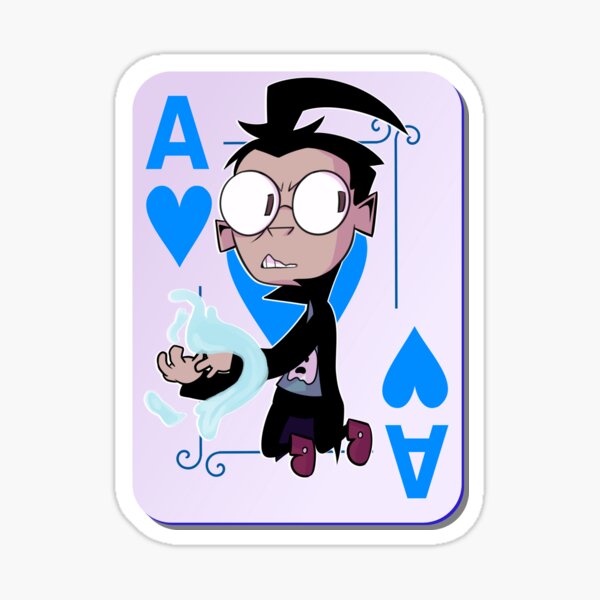 "Dib - Ace of Hearts" Sticker by peacocku | Redbubble