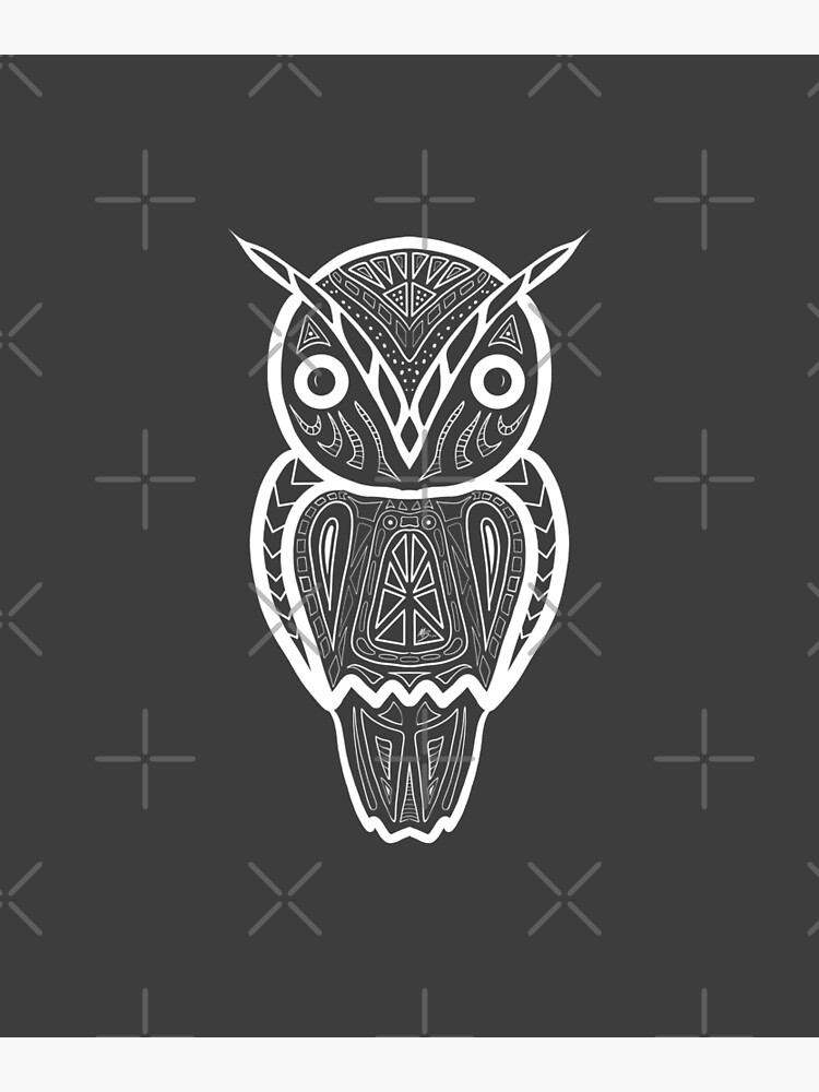 "new modern owl henna style design" Poster by MortalDesigns | Redbubble