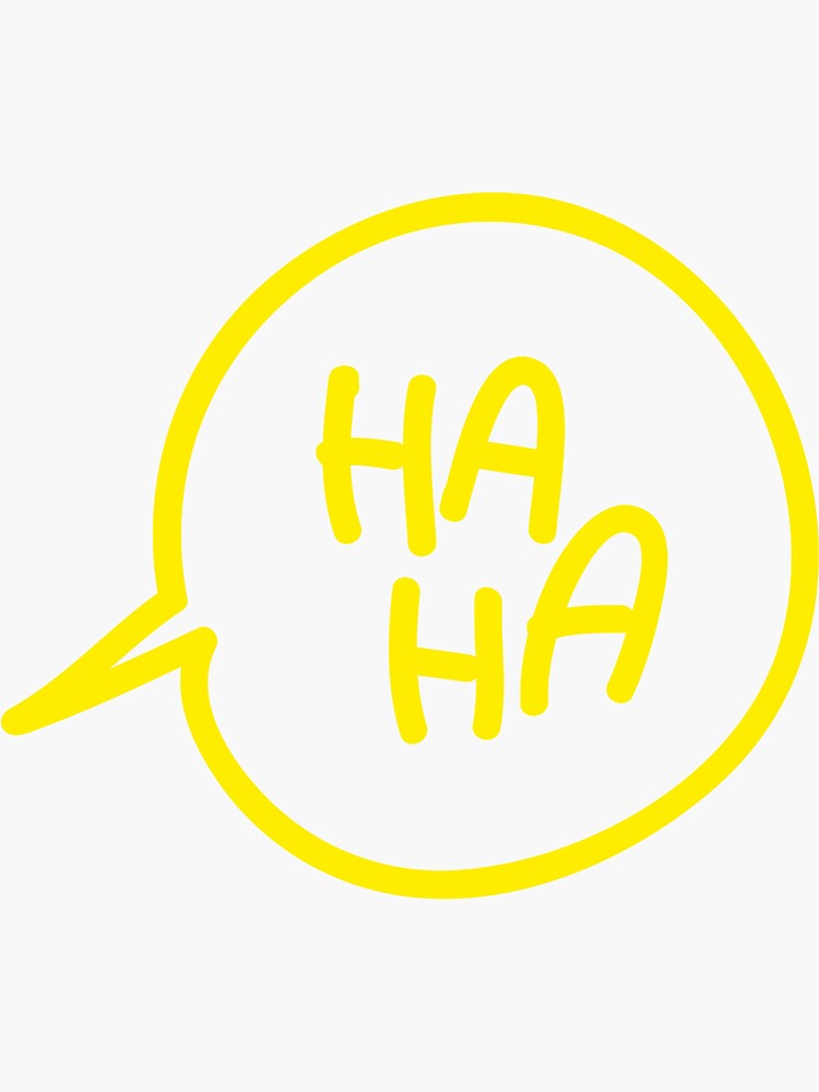 "HAHA" Sticker for Sale by MallsD | Redbubble