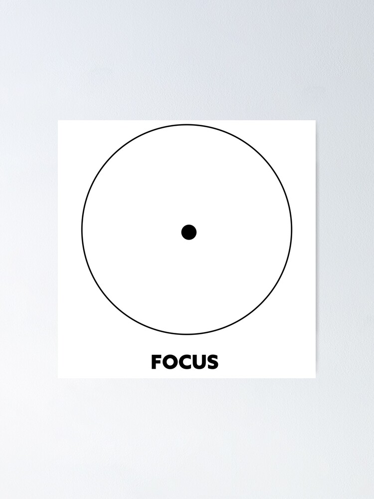 "Focus, meditation, concentration, find center" Poster by Visionjuice ...