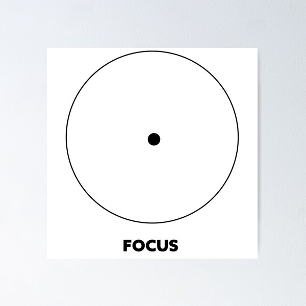 "Focus, meditation, concentration, find center" Poster by Visionjuice ...