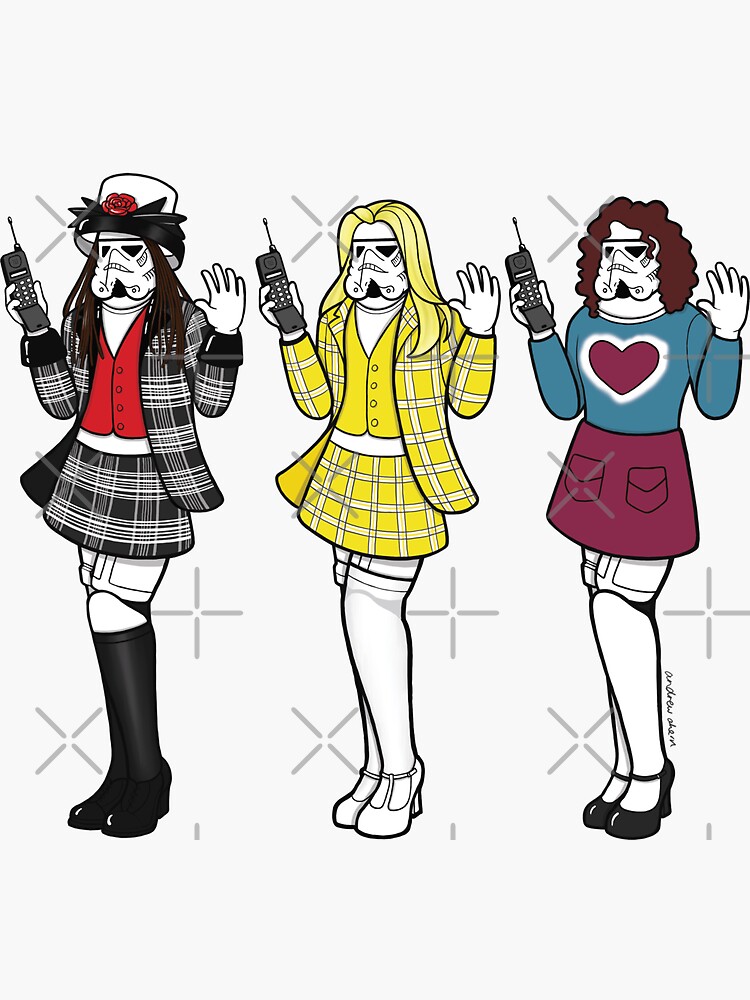 "AS IF!!!" Sticker for Sale by AndrewAhernArt | Redbubble