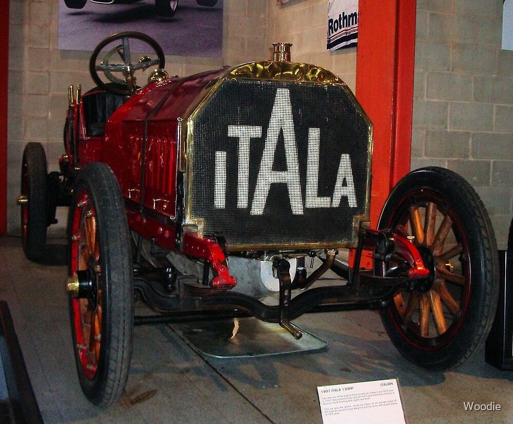"1907 Itala racing car" by Woodie | Redbubble