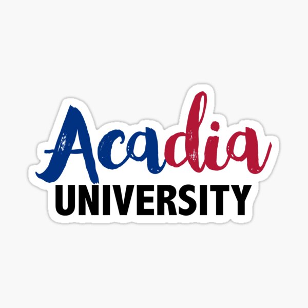 "Acadia University" Sticker by telkin | Redbubble