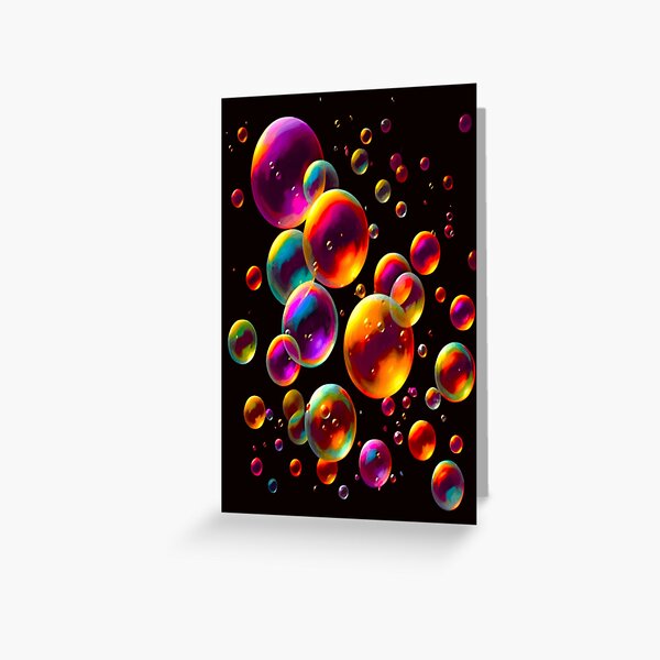 Grußkarte for Sale mit "Leuchtende Regenbogenblasen" von LMLStewArt ...