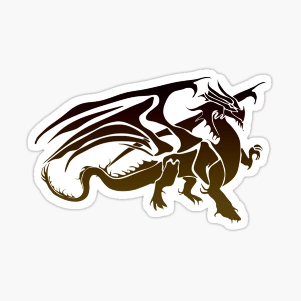 Dragon Version 2 Sticker For Sale By Savioths Redbubble