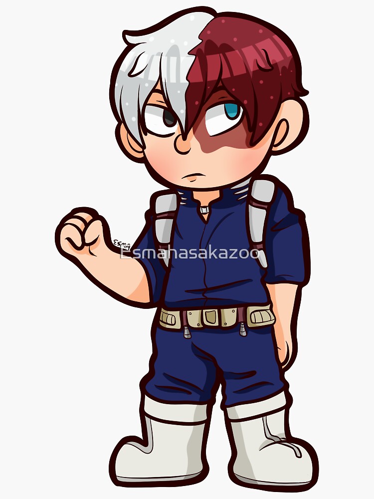 "Shoto Todoroki Sticker" Sticker for Sale by Esmahasakazoo | Redbubble