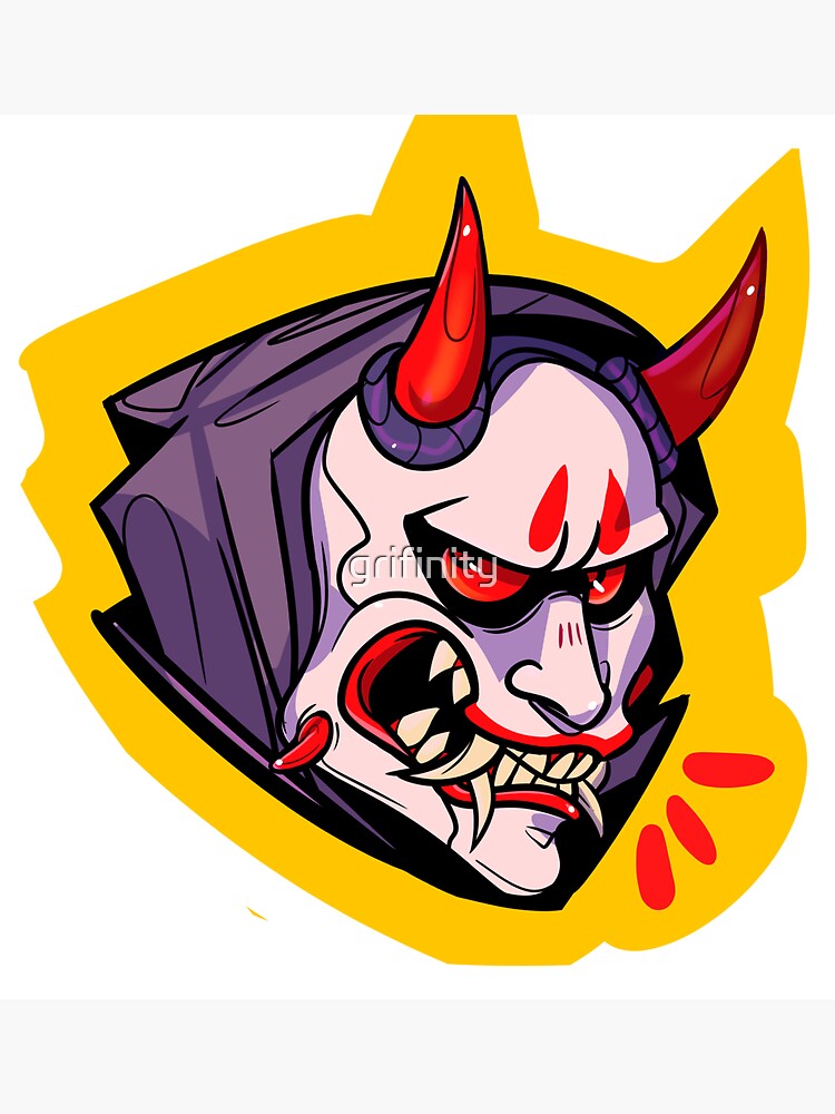 "oni" Sticker by grifinity | Redbubble