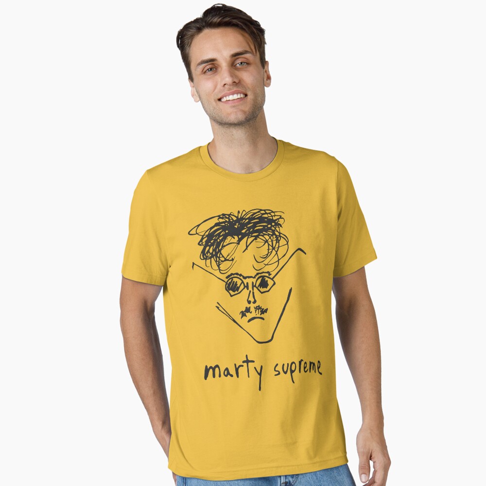 "Timothée Chalamet Marty Supreme Doodle T-Shirt – Minimal Line Art ...