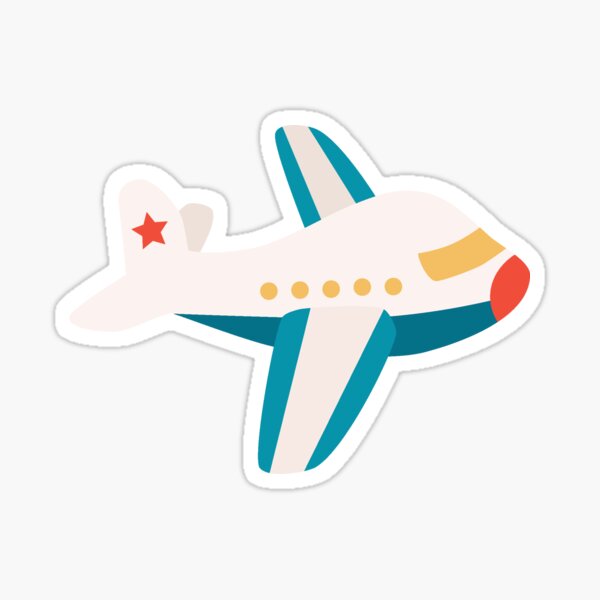 "Cute Airplane on Navy" Sticker for Sale by lisanorrisart | Redbubble