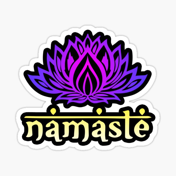 "Namaste lotus flower" Sticker for Sale by RAWWR | Redbubble