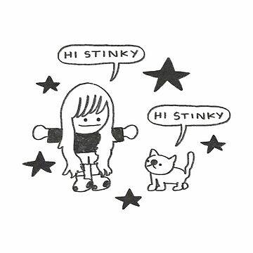 "HI STINKY" Sticker for Sale by mothcub | Redbubble