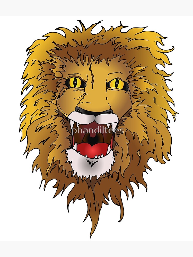 "Creepy Lion" Poster for Sale by phandiltees | Redbubble