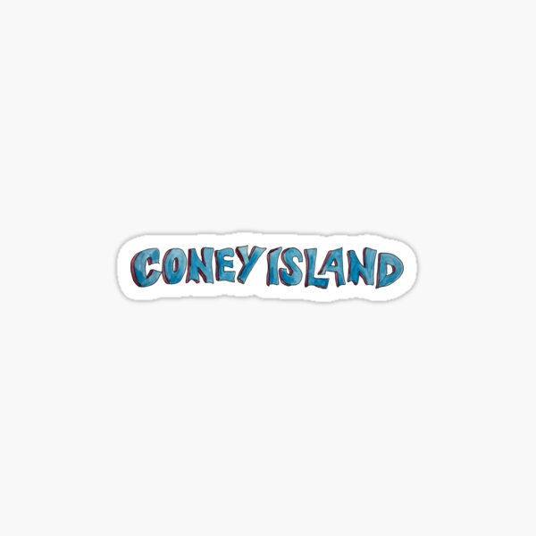 "Coney Island NYC lettering" Sticker for Sale by sarahekj | Redbubble