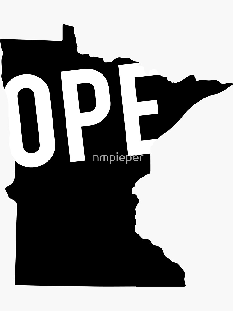 "OPE! " Sticker for Sale by nmpieper | Redbubble