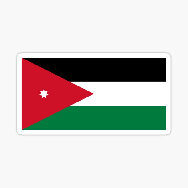 "Jordanian Flag- Show your love for Jordan!" Sticker by AlaskaExtreme ...
