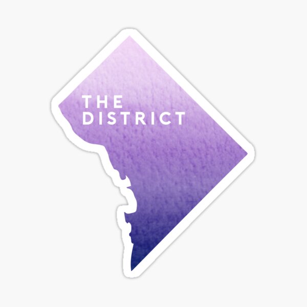 "The District - Washington, DC - purple" Sticker for Sale by ...