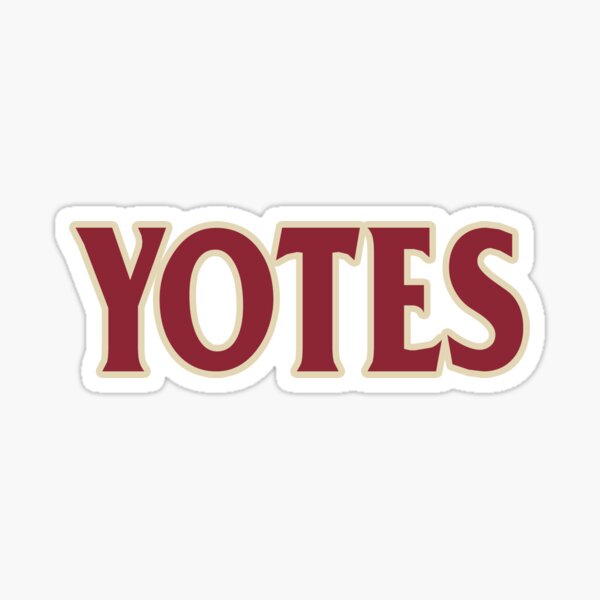 "Go YOTES!!!" Sticker for Sale by OffensiveLine | Redbubble