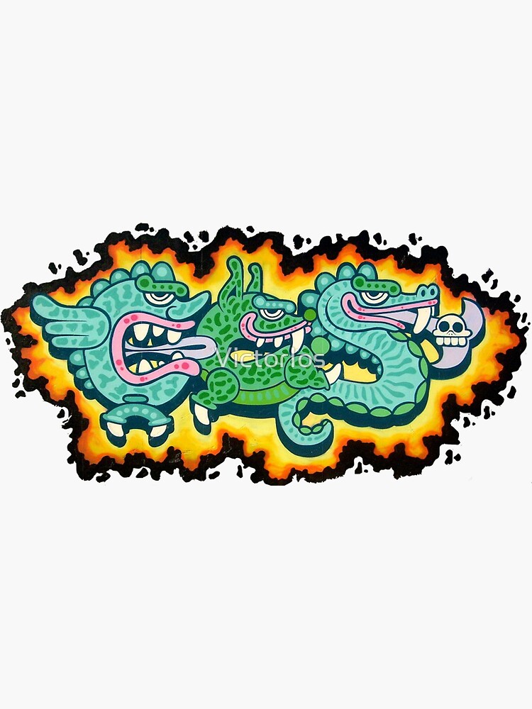"Streetwise Sea Monsters" Sticker for Sale by VictorIos | Redbubble