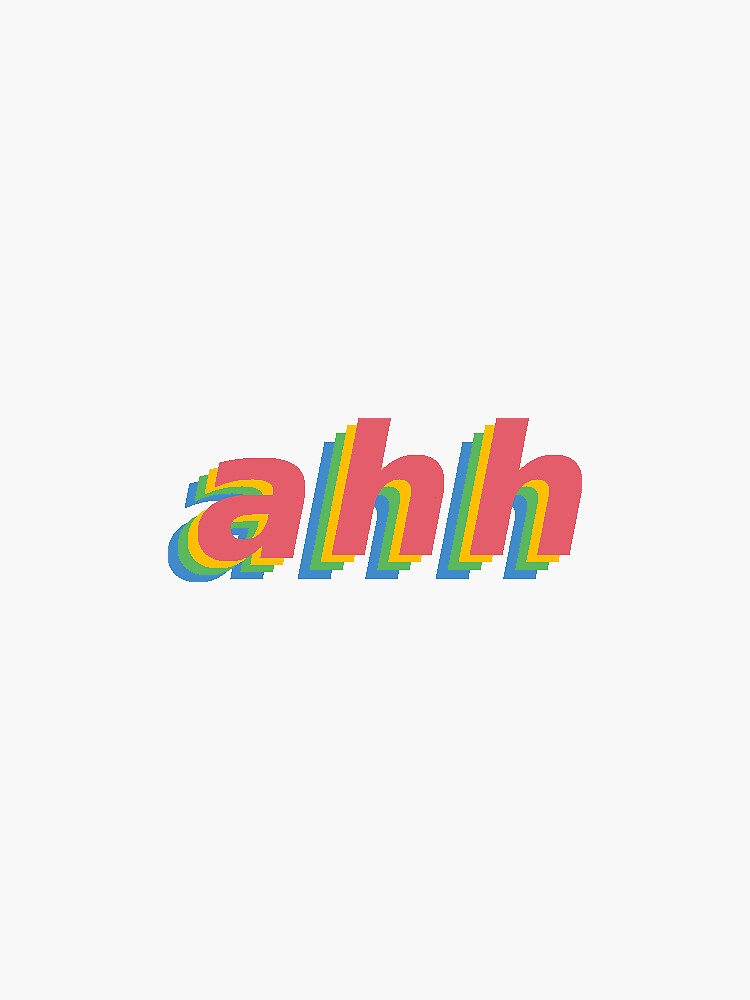 "ahh" Sticker for Sale by shaleara | Redbubble