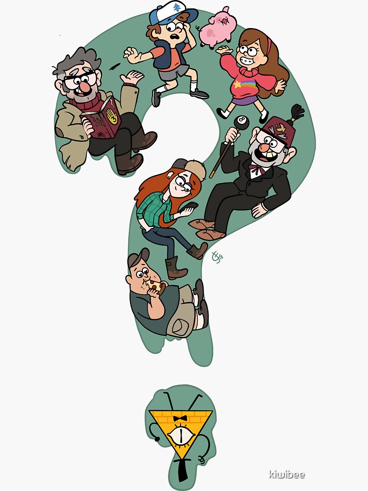 "Mystery Shack Gang" Sticker for Sale by kiwibee | Redbubble