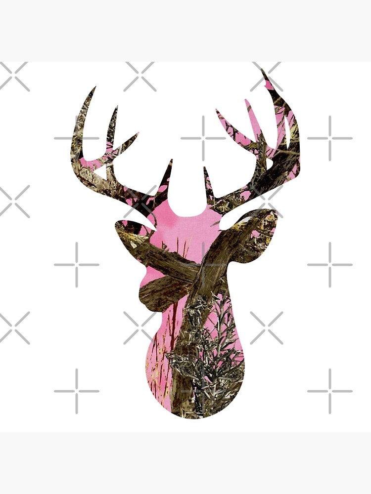 "Pink Camo Deer Head" Poster for Sale by newhuman | Redbubble