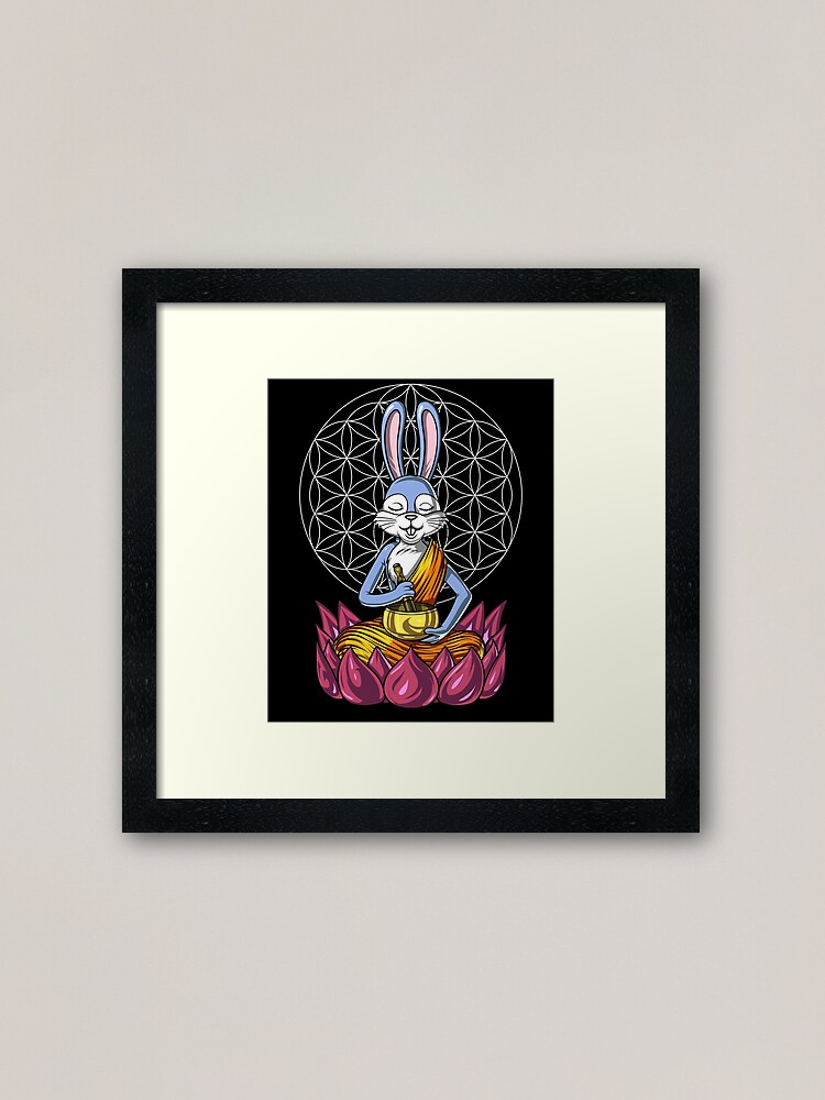 "Rabbit Zen Meditation" Framed Art Print for Sale by underheaven ...