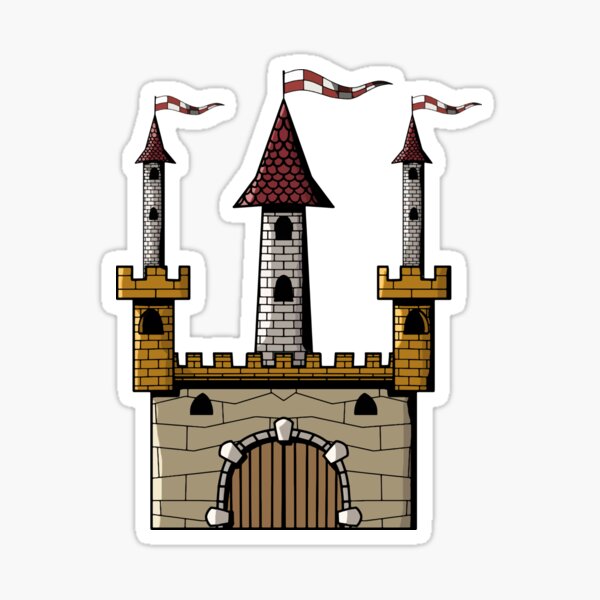 "Castle" Sticker by cartoonblog | Redbubble