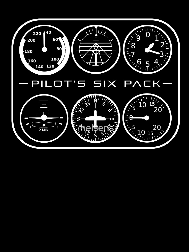 "Pilot's Six Pack | Flight Instruments Aviation" Kids T-Shirt for Sale ...