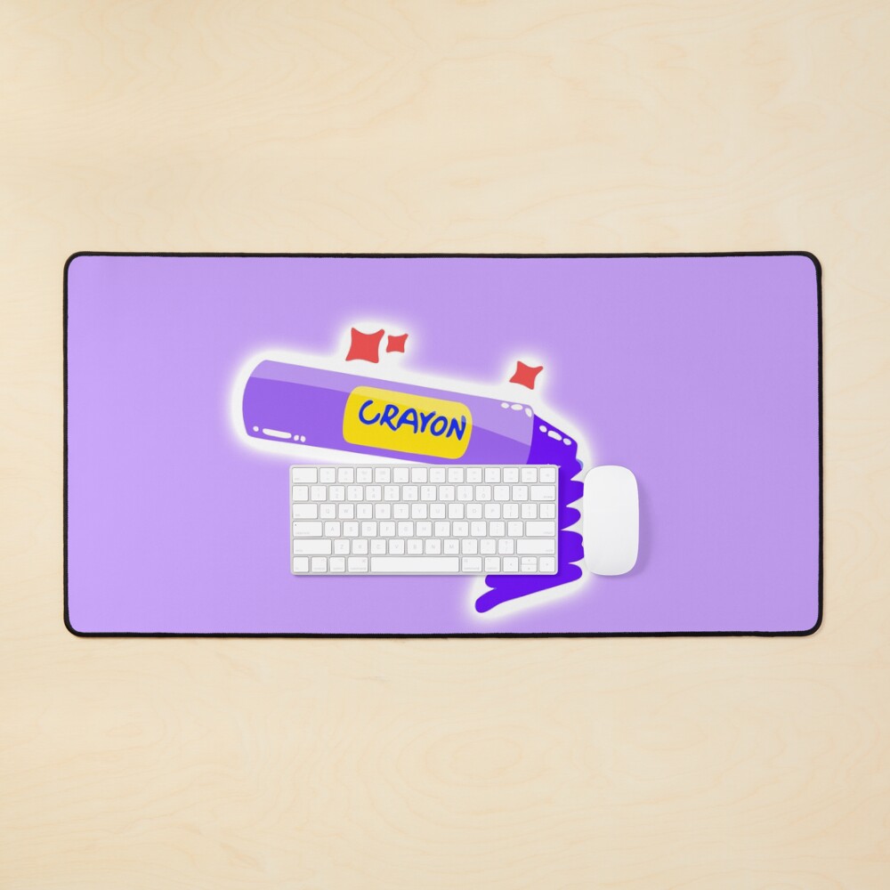 "Cute Purple Crayon Illustration | Fun Kids Art Supply Design" Sticker ...