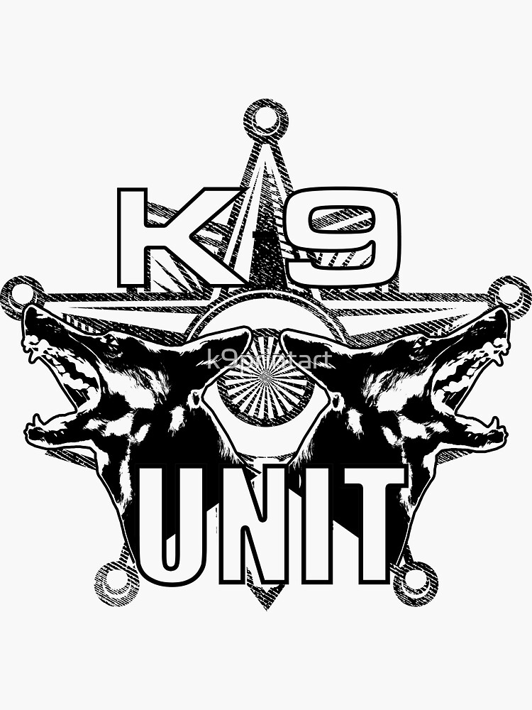 "K-9 Unit -Police Unit- German Shepherd" Sticker for Sale by k9printart ...