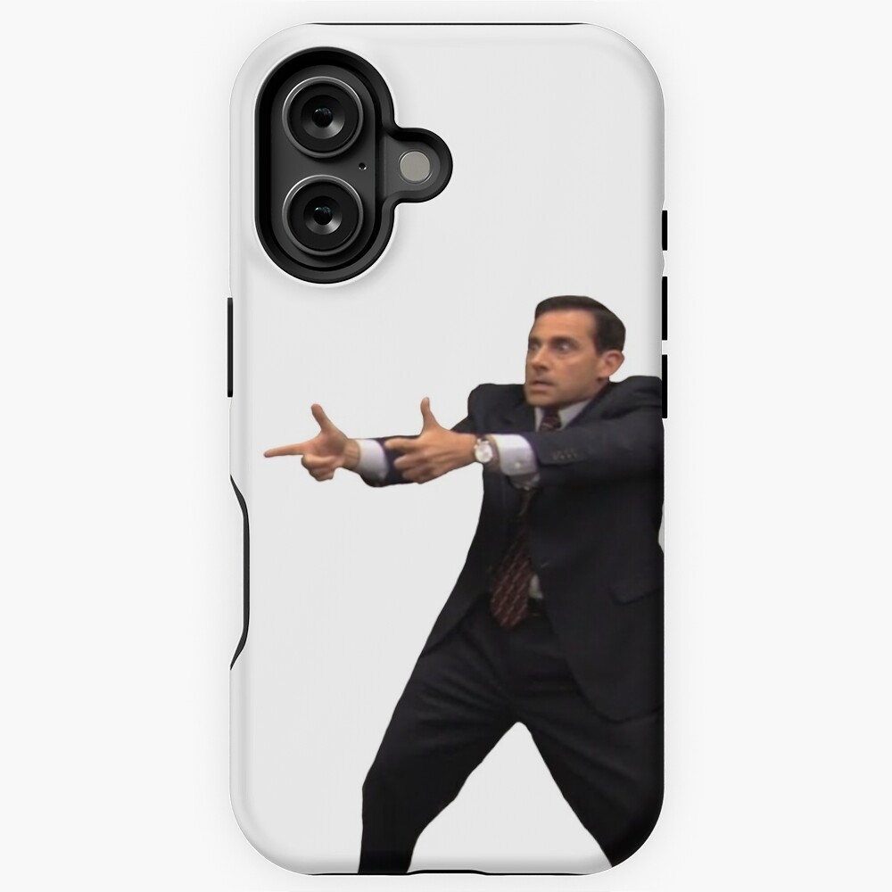 "Michael Scott Finger Guns" Sticker for Sale by maciemarcello | Redbubble