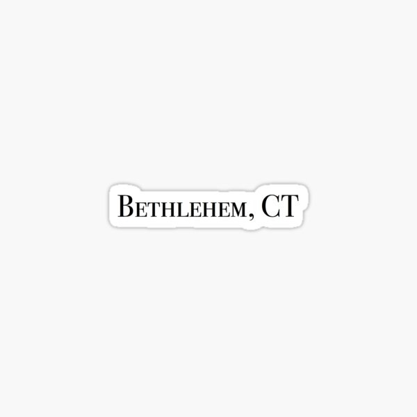 "Bethlehem, CT" Sticker by lukaskugler | Redbubble