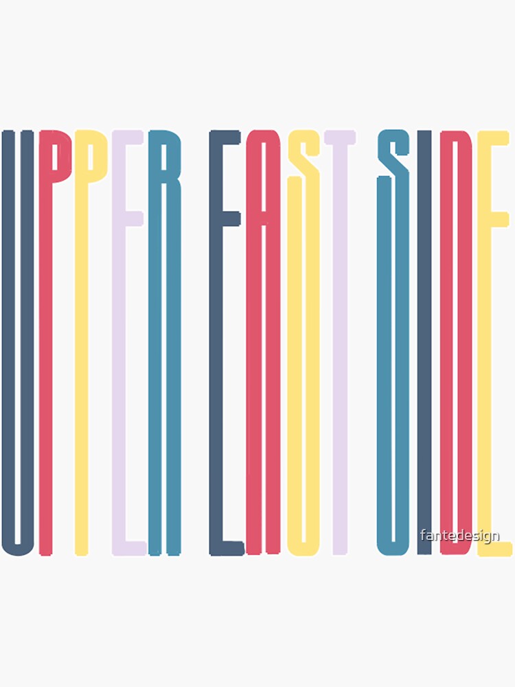 "Upper East Side NYC" Sticker by fantedesign | Redbubble