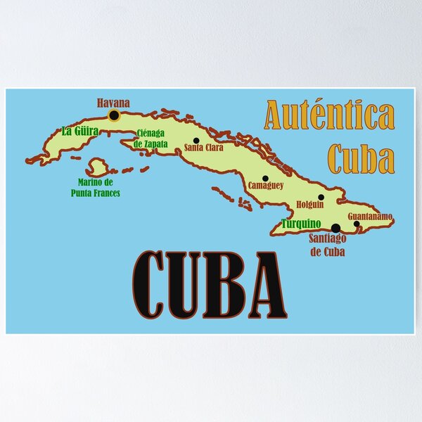 "Cuba Map" Poster for Sale by Ian Cooper | Redbubble