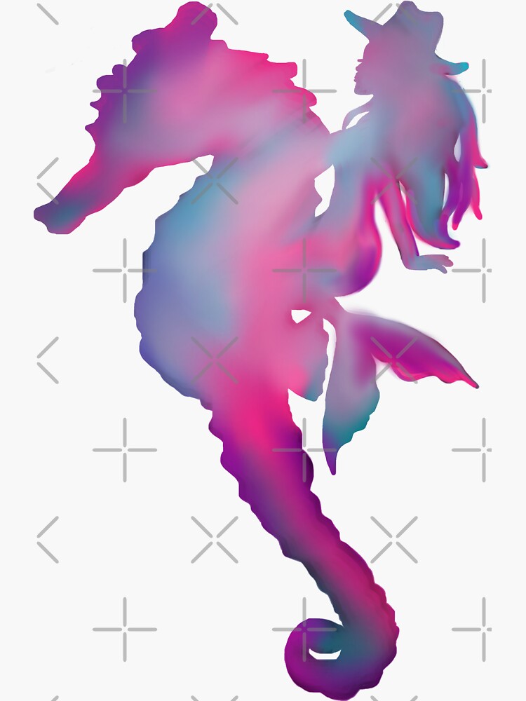 "Cowgirl of The Sea (Mermaid)" Sticker for Sale by amyhorikami | Redbubble