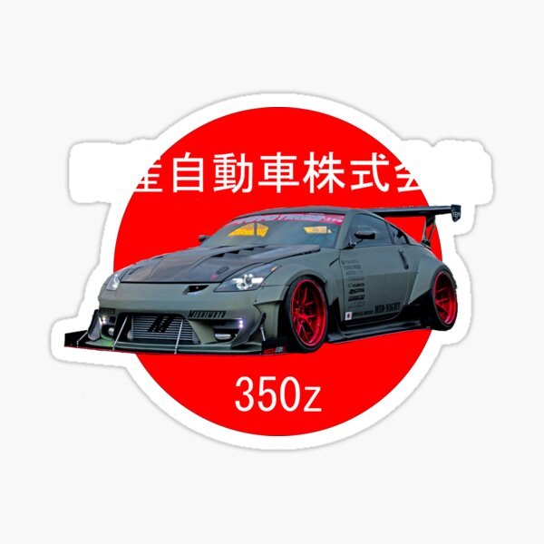 "Nissan 350z JDM Race car" Sticker for Sale by kyrannnn | Redbubble