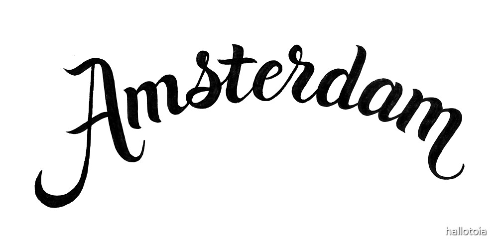 "Lettering word Amsterdam" by hallotoia | Redbubble