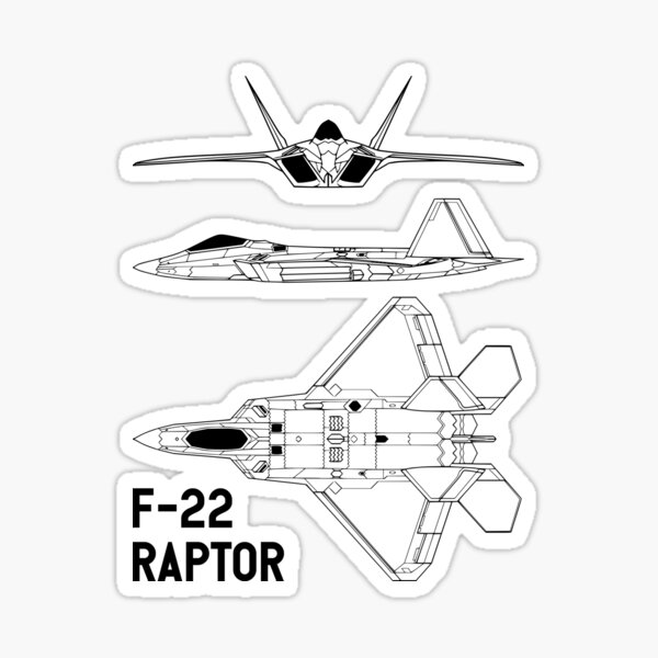 "F-22 Raptor" Sticker by Vdubs59 | Redbubble