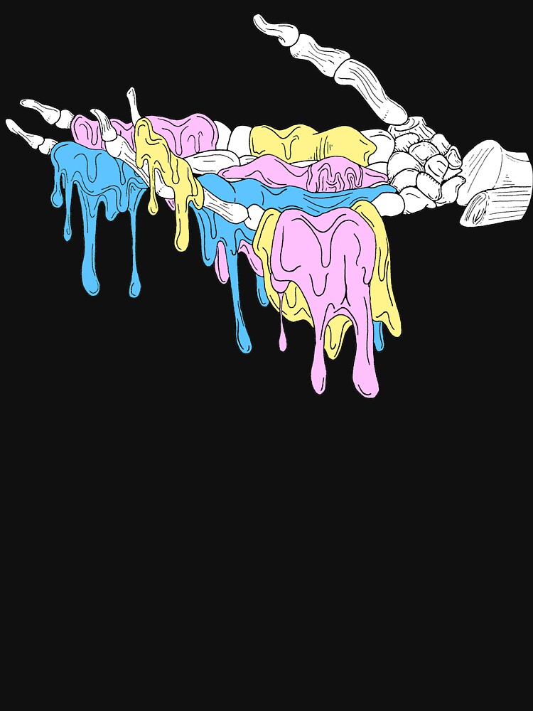 "Dripping Skeleton Hand" T-shirt by maceymac | Redbubble