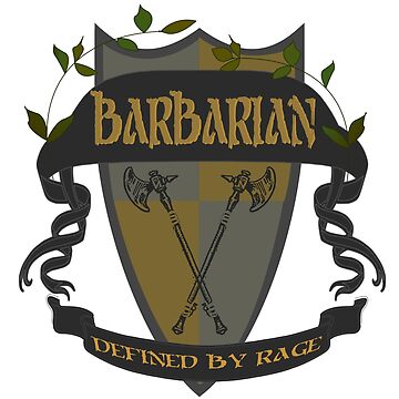 "Dungeons and Dragons Class: Barbarian Crest" Sticker for Sale by grace ...