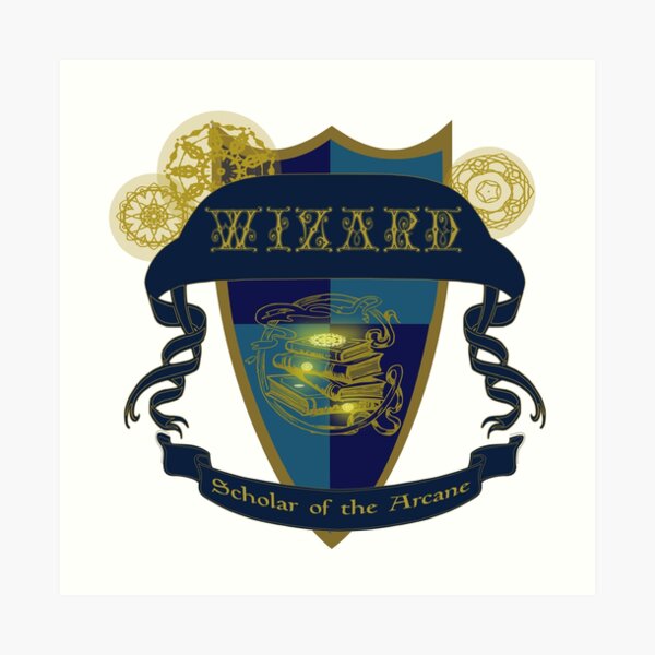 "Dungeons and Dragons Class: Wizard Crest" Art Print by grace-in-space ...