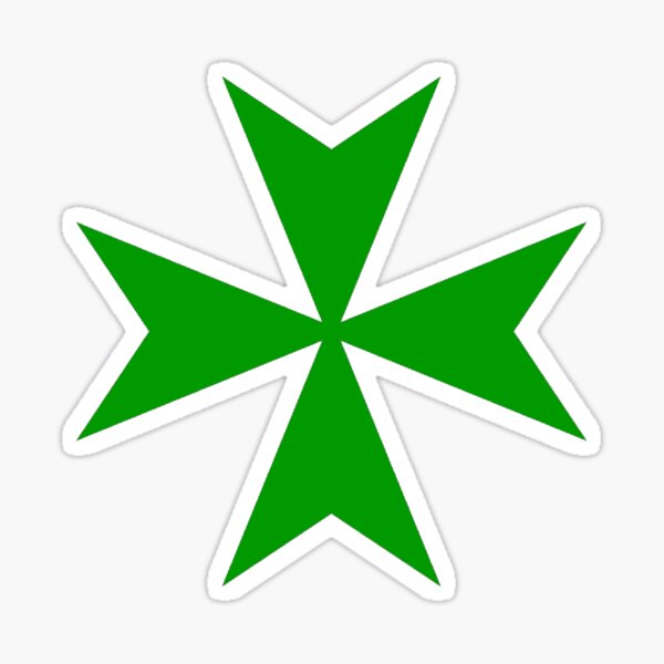 "Gree Maltese Cross - Broad" Sticker for Sale by MLPCreations | Redbubble