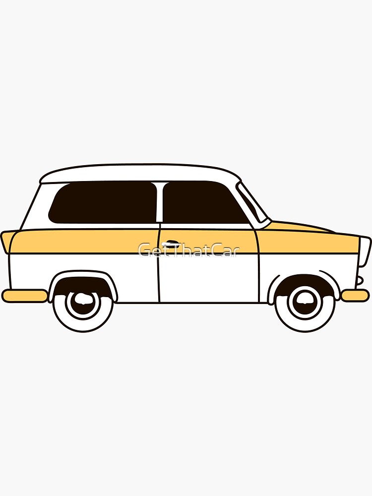 "Trabant 500 station wagon" Sticker for Sale by GetThatCar | Redbubble