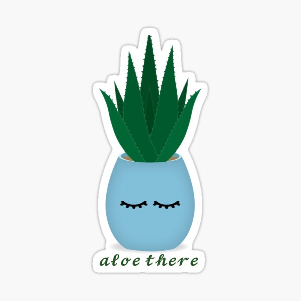 ""Aloe There"" Sticker for Sale by conspirateas | Redbubble