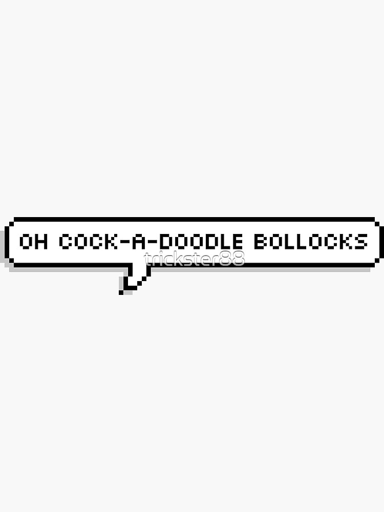 "Achievement Hunter - "Oh Cock-A-Doodle Bollocks"" Sticker for Sale by ...