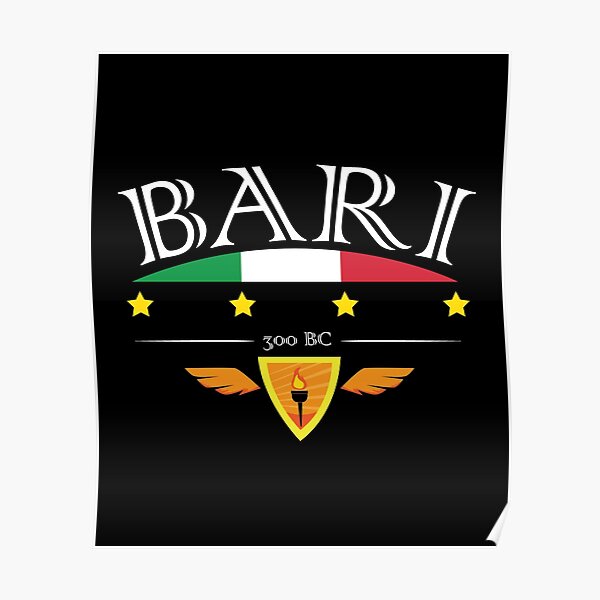 "Bari Crest & Italienische Flagge" Poster von Vivara | Redbubble