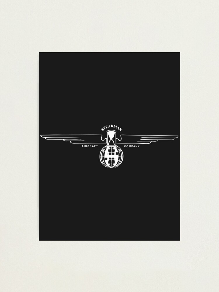 "Stearman Aircraft Logo (White)" Photographic Print for Sale by ...