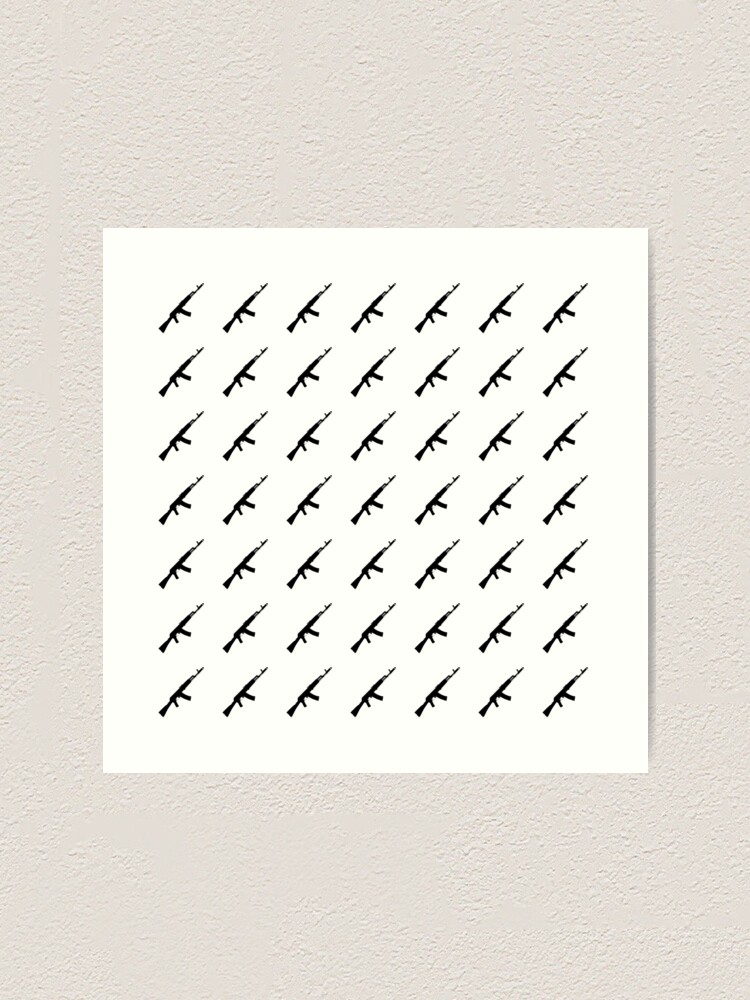"AK-47 AK Rifle Pattern Art" Art Print by OneadamArt | Redbubble