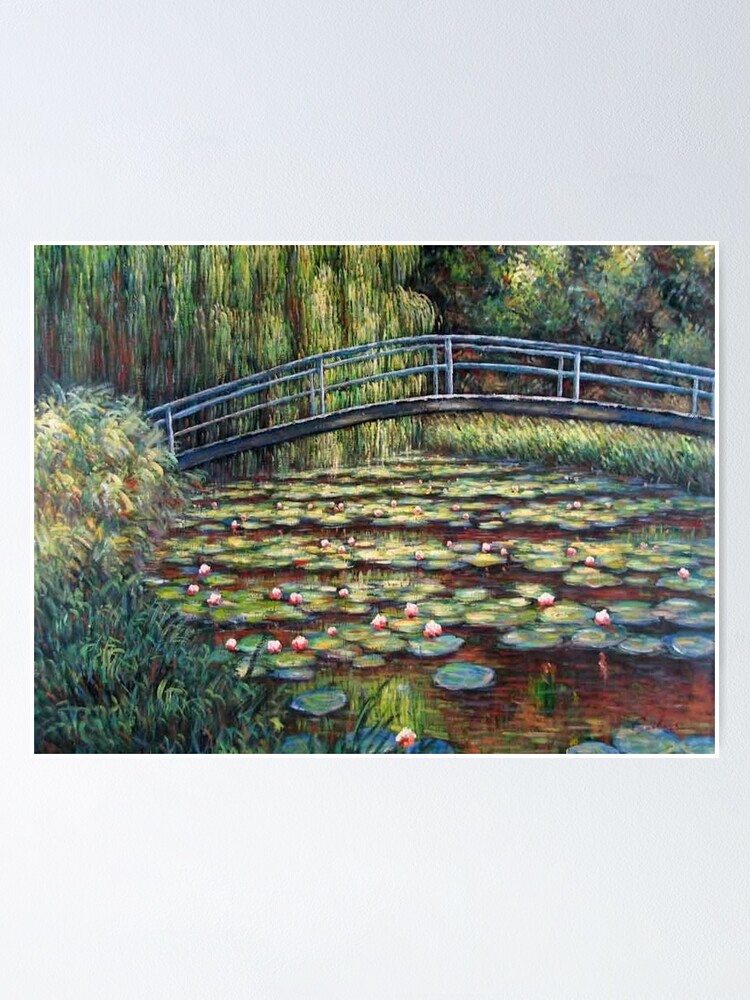 "Claude Monet Water Lily Pond Pink Harmony" Poster by floodedvanes ...